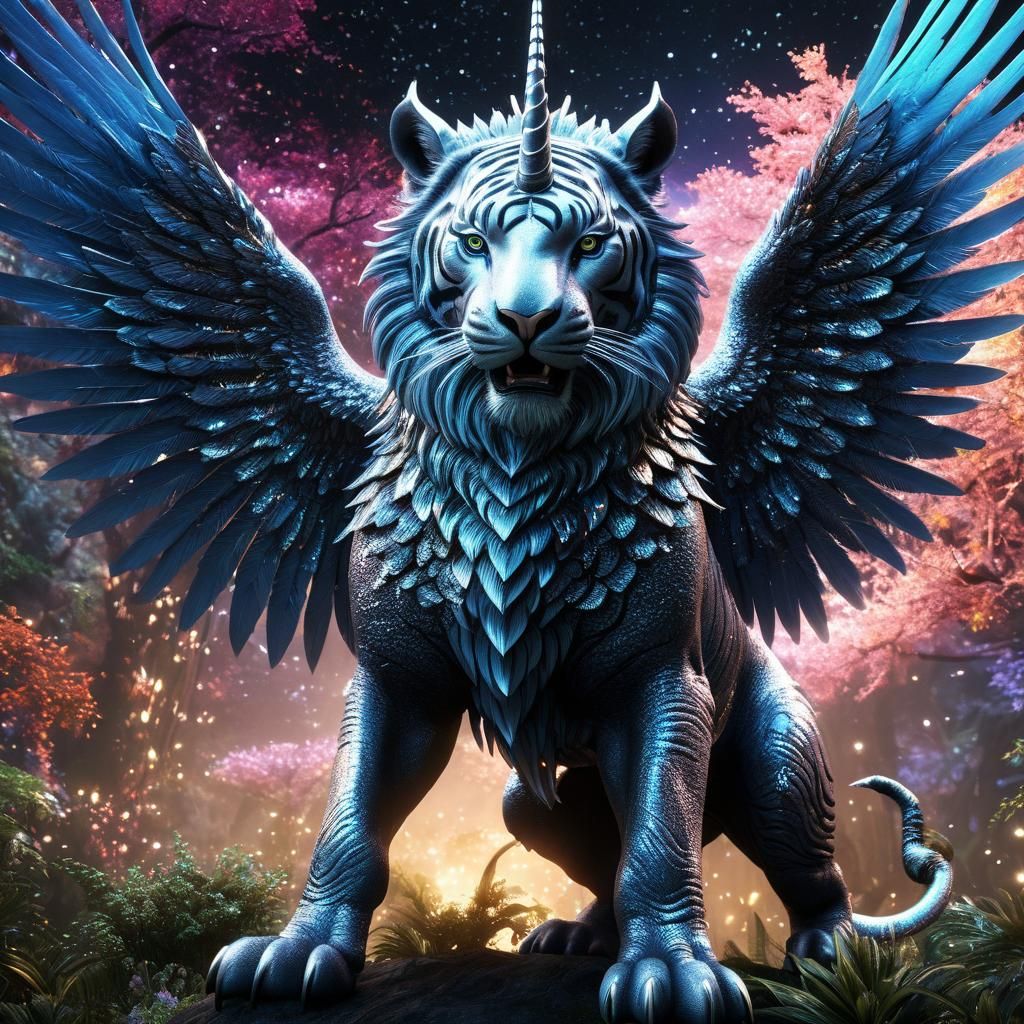 Tiger Chimera - AI Generated Artwork - NightCafe Creator