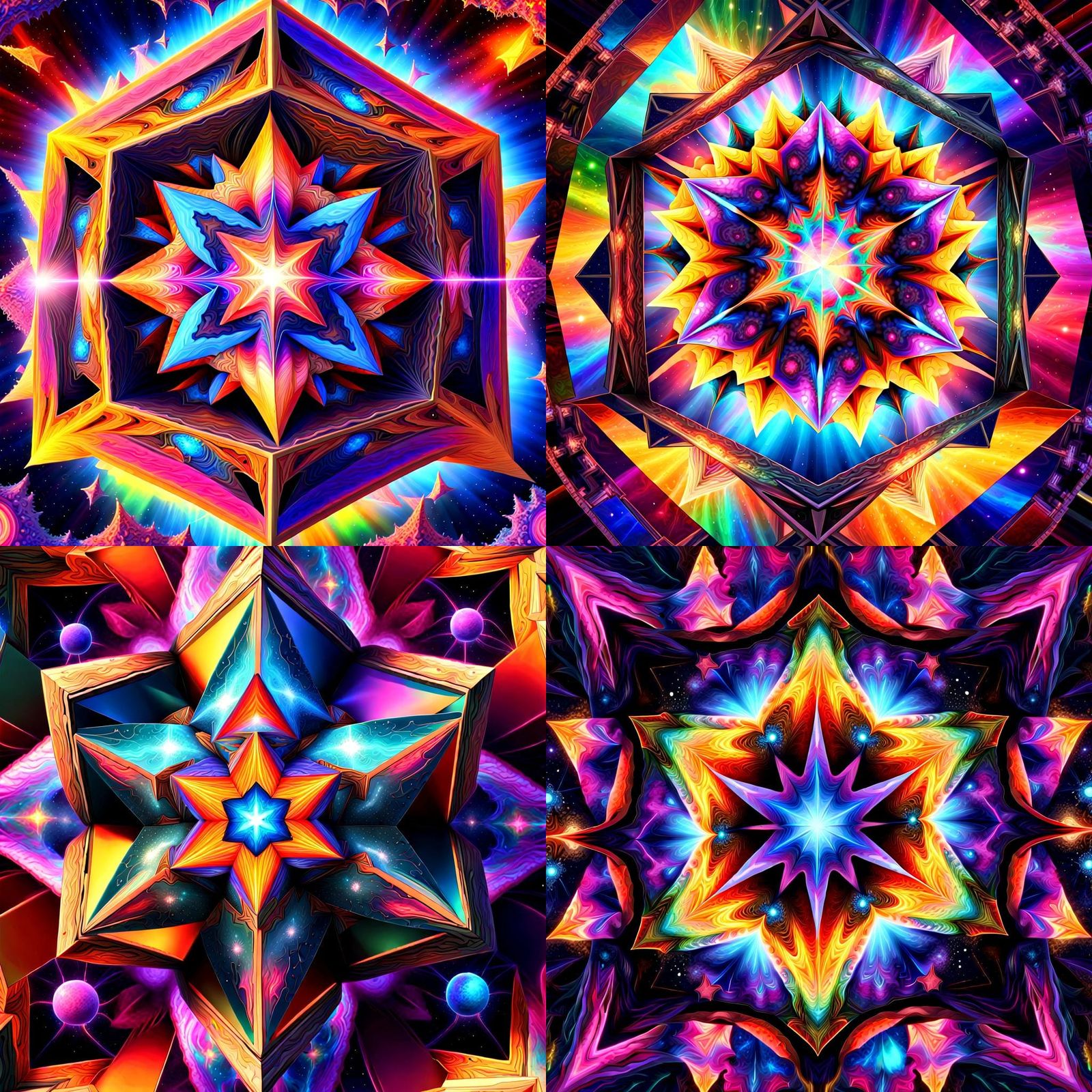 masterpiece epic Psychedelic Cosmic ultra fractalized starcube 8k vivid ...