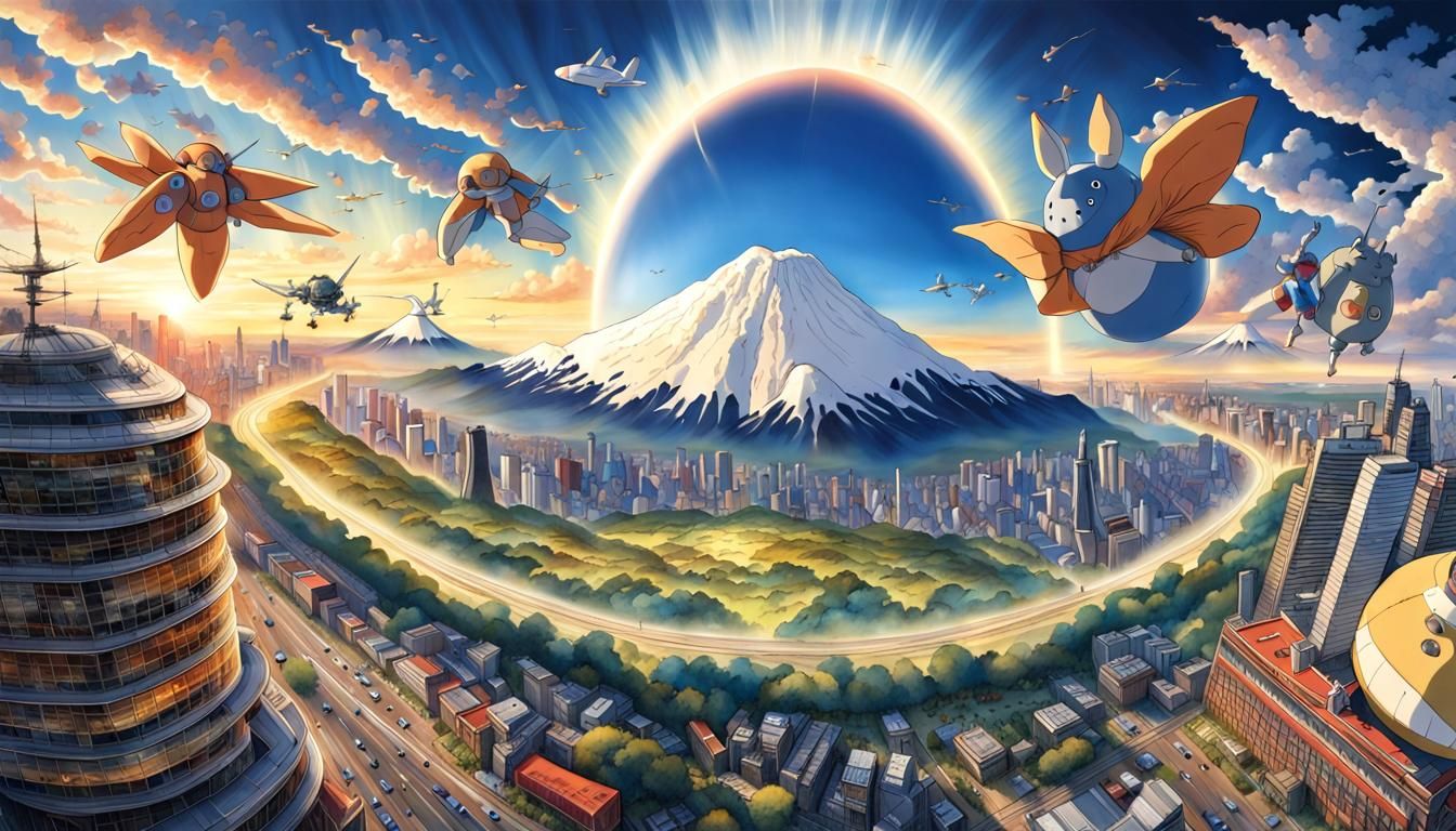 Fly Totoro fly! - AI Generated Artwork - NightCafe Creator