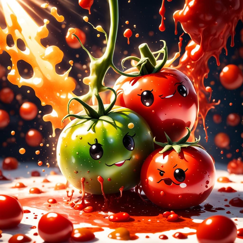 Tomato gang - AI Generated Artwork - NightCafe Creator