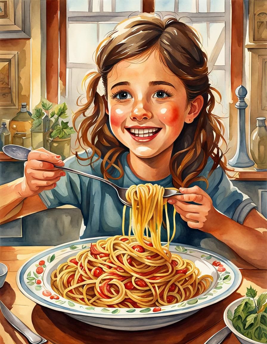 Twirling the Spaghetti - AI Generated Artwork - NightCafe Creator