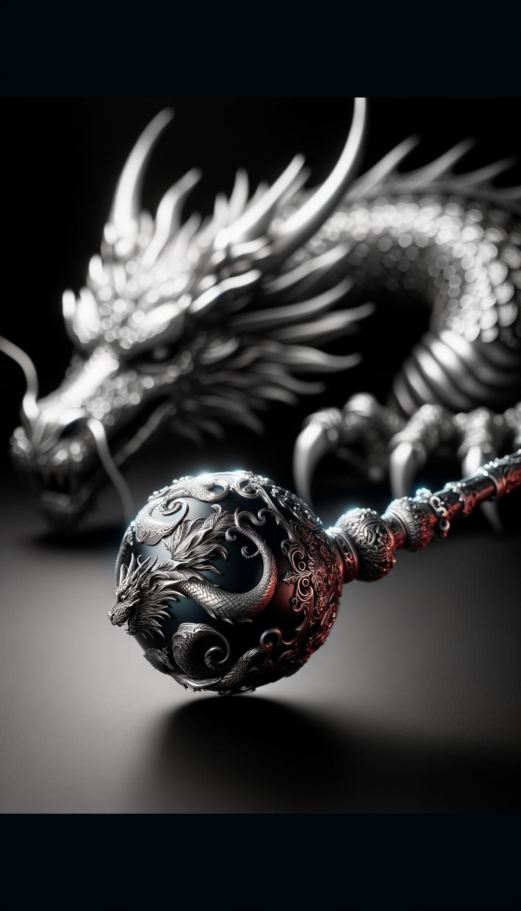 Dragon Orb Staff - AI Generated Artwork - NightCafe Creator