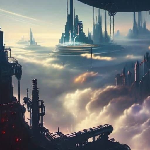 Time travel gates with glass bridge - AI Generated Artwork - NightCafe ...