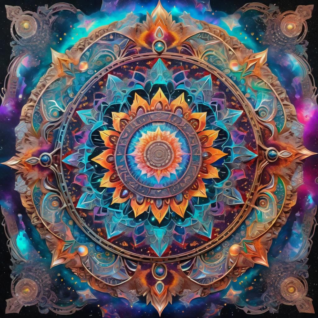 Cosmic Mandala - AI Generated Artwork - NightCafe Creator