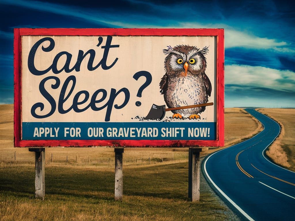 Can't sleep? Apply for our graveyard shift now!