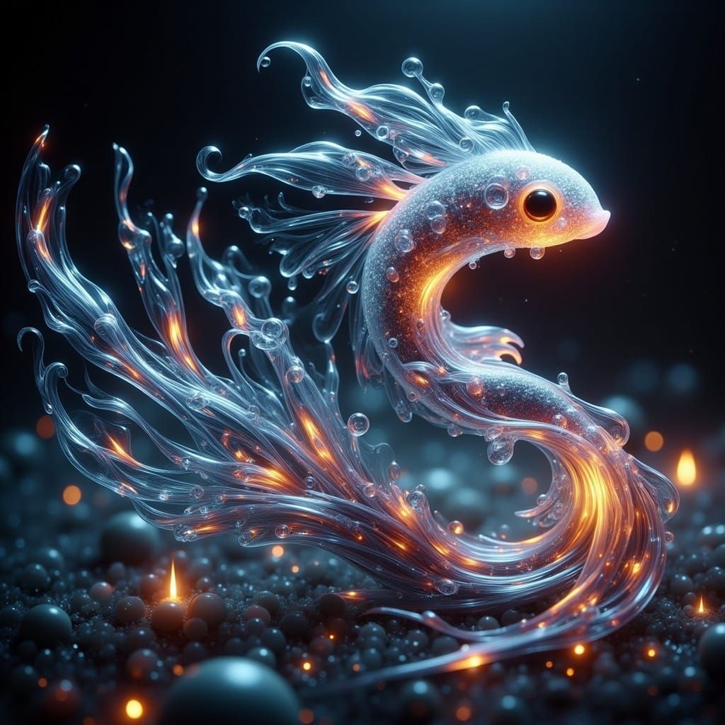 Little Elver - Mystical Flame-Fish in a Soft, Ethereal Dream...