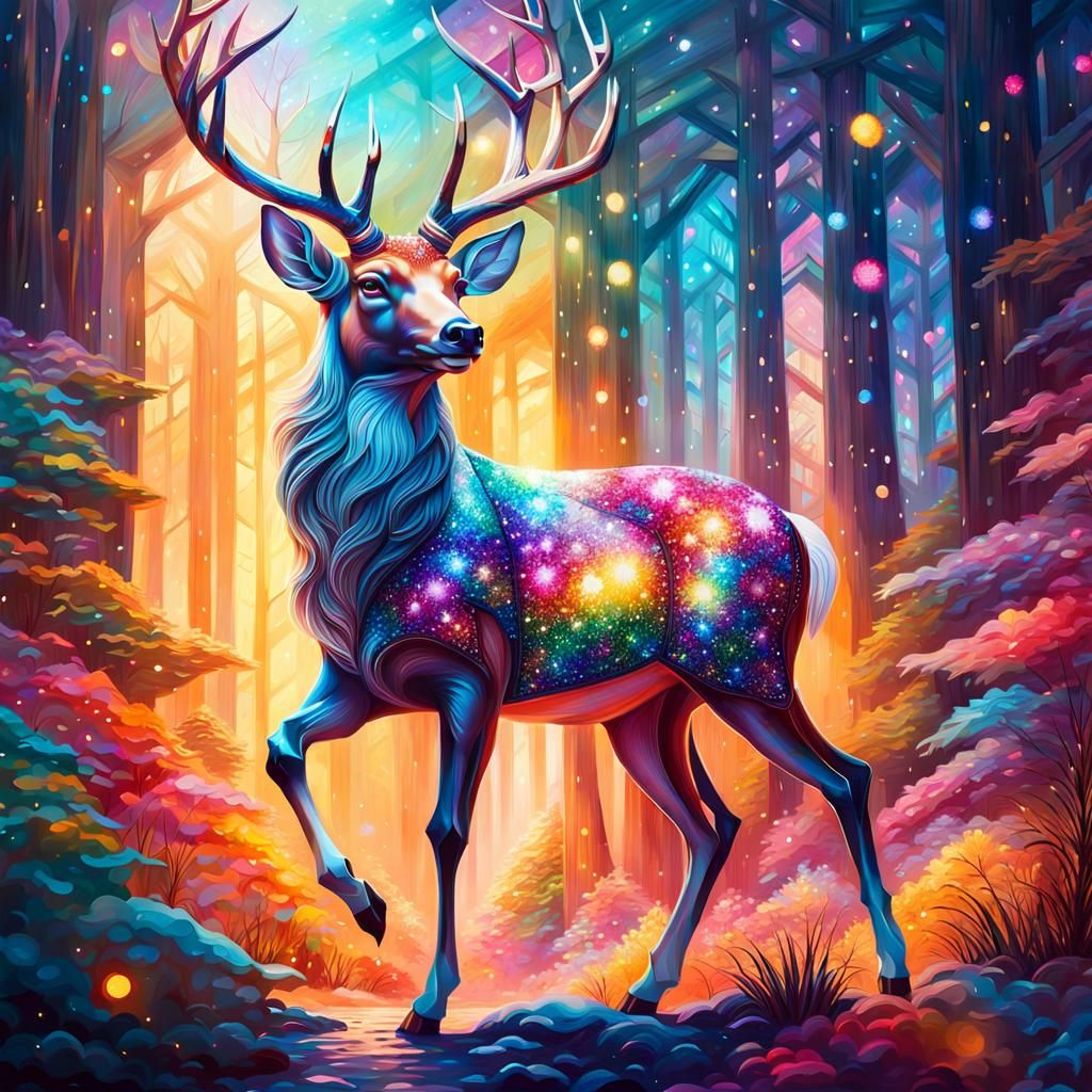 The king of sparkle forest - AI Generated Artwork - NightCafe Creator