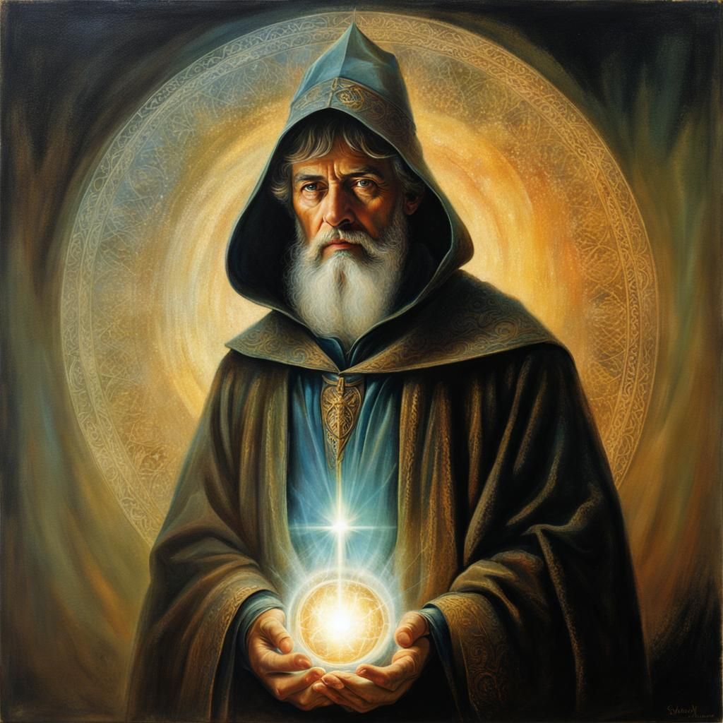 Merlin in a golden ring of light #2 - AI Generated Artwork - NightCafe ...