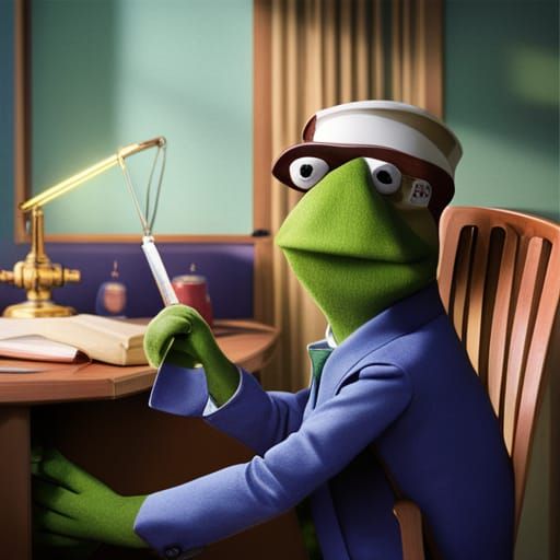 Kermit the Frog took too much MDMA - AI Generated Artwork - NightCafe ...