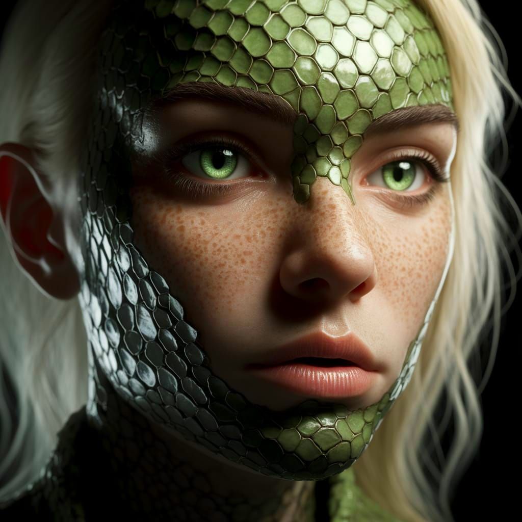 Mysterious Hybrid Figure in Hyper-Realistic Portra... - AI Art