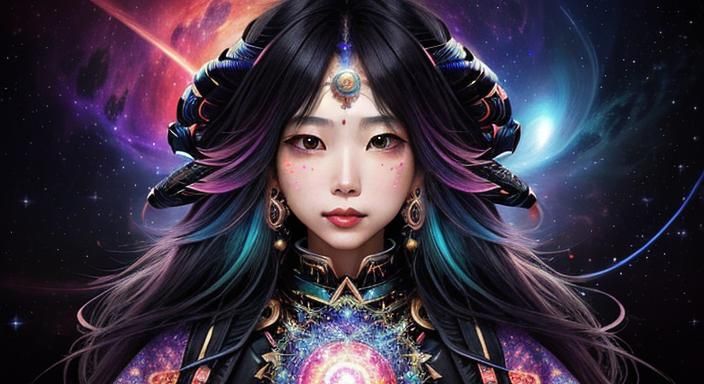 (Communication:1.3) epic cosmic trance masterpiece by Kinuko Y. Craft :: illustration, vivid ...