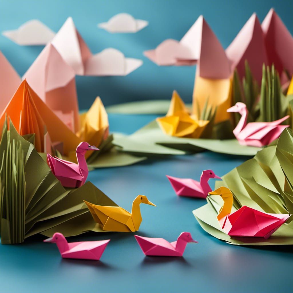Origami Ducks - AI Generated Artwork - NightCafe Creator