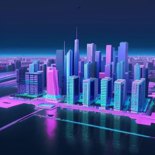 vaporwave city - AI Generated Artwork - NightCafe Creator