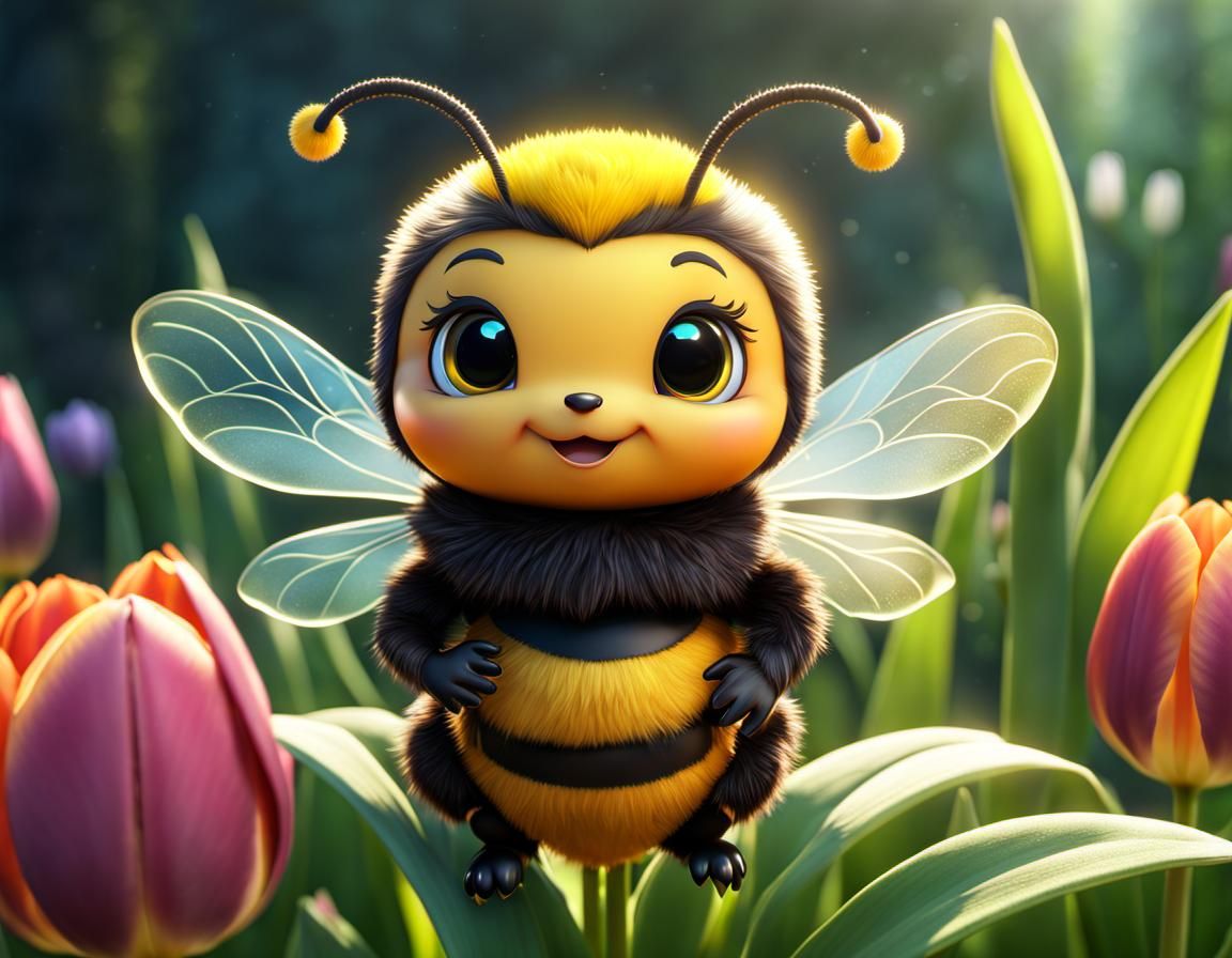 Cute Bee - AI Generated Artwork - NightCafe Creator