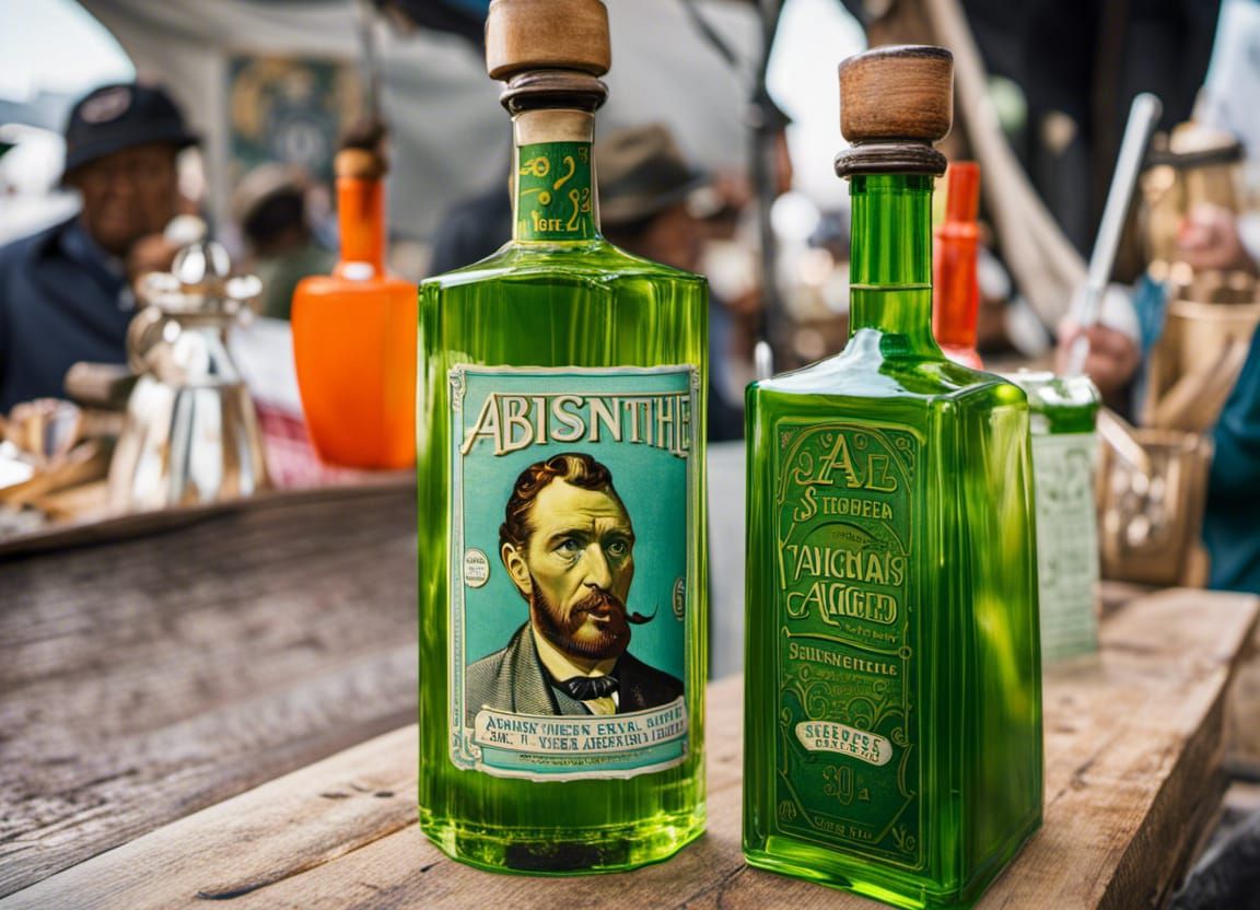 Absinthe Bottles - AI Generated Artwork - NightCafe Creator