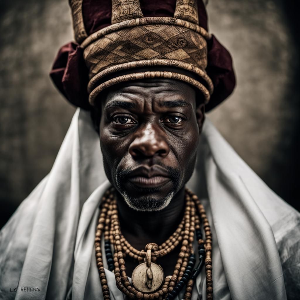 Nigerian Edo Kingdom Ruler portrait - AI Generated Artwork - NightCafe ...