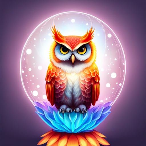 Owl Power Sphere - AI Generated Artwork - NightCafe Creator