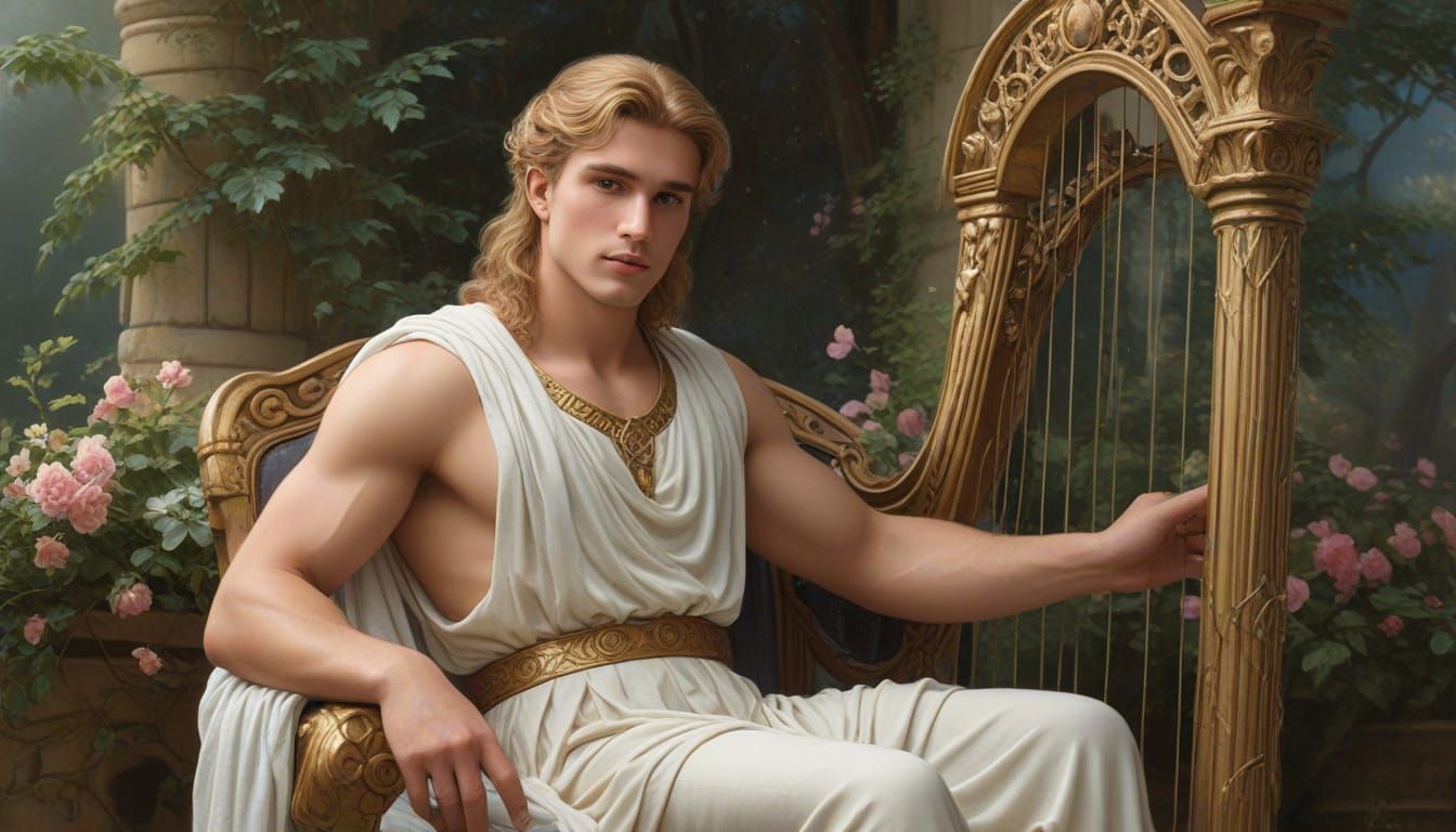 Apollo playing his harp for Susan - Apollo in Dreamy, Mystic...