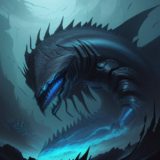 Abyssal Kingpin (Boss Stage) - Cyberpunk-Inspired Sea Monst...