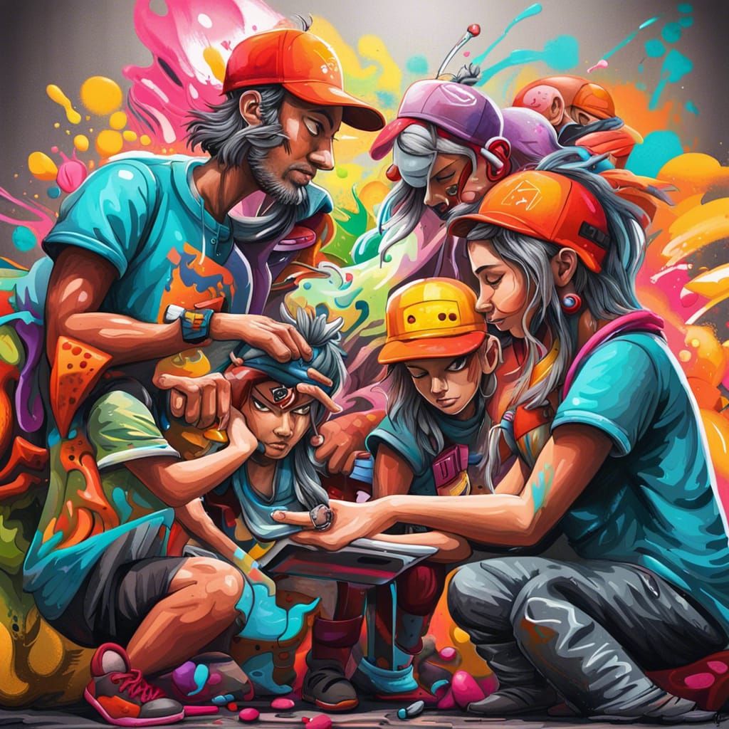 Chaotic Teamwork - AI Generated Artwork - NightCafe Creator