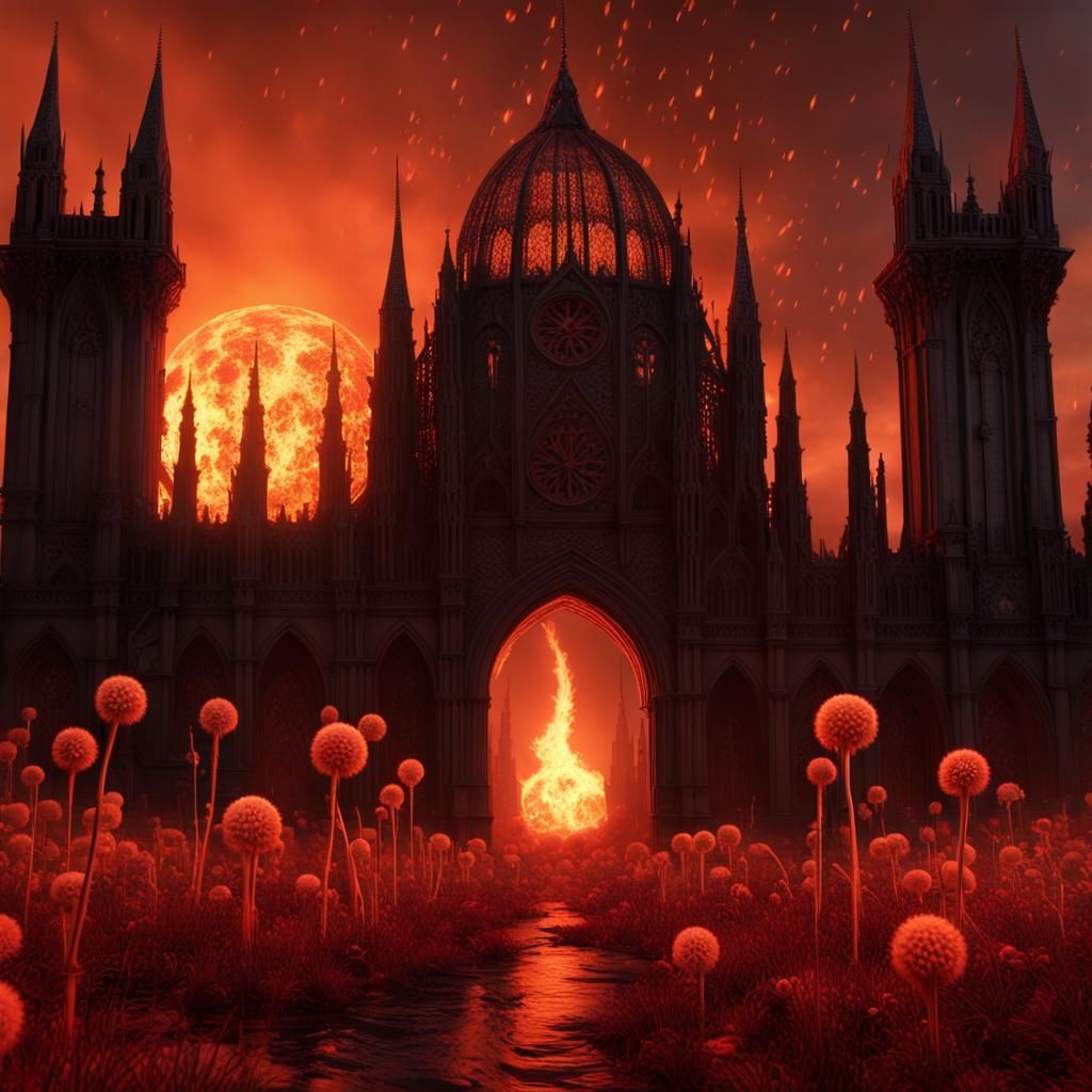 Fire Palace - AI Generated Artwork - NightCafe Creator