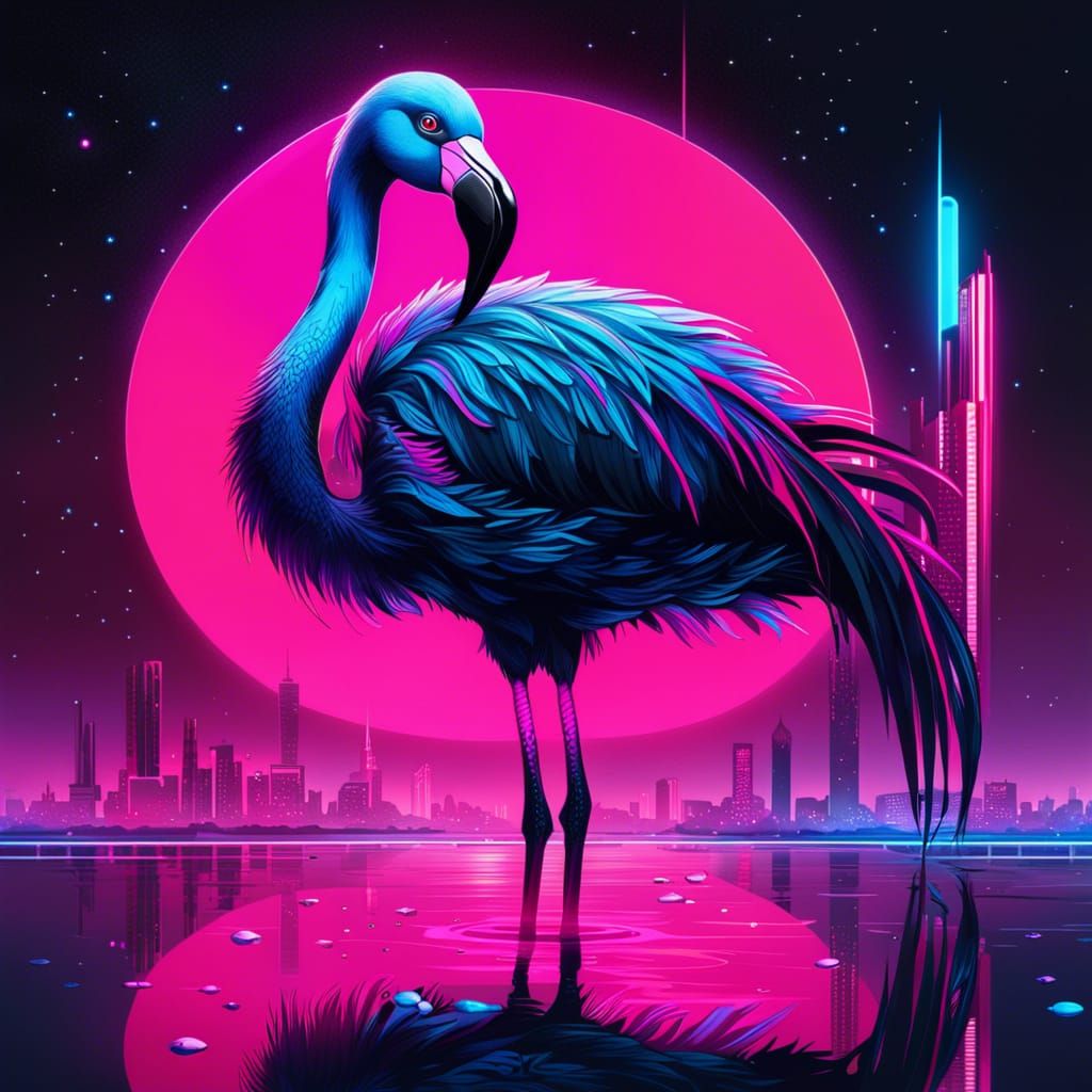 Thrio Flamingo - AI Generated Artwork - NightCafe Creator