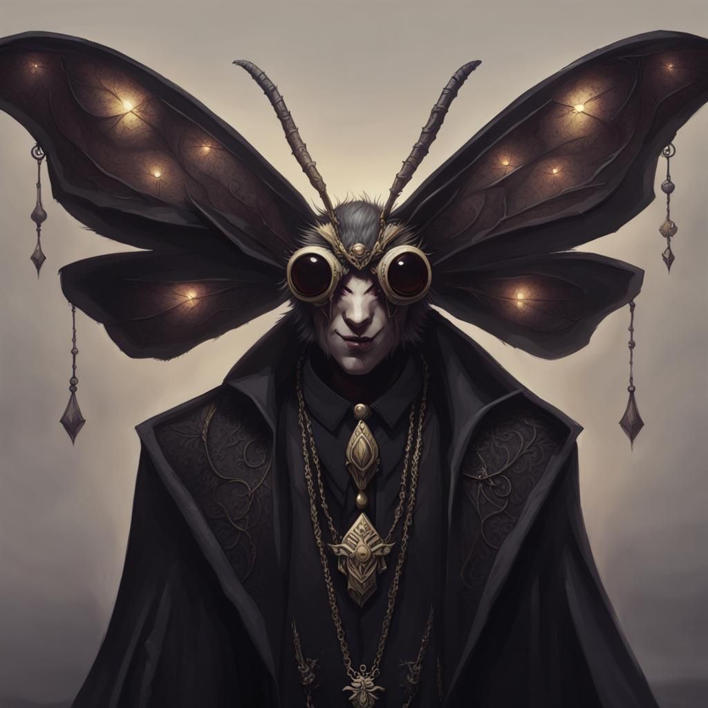 Steampunk-ish moth mask - AI Generated Artwork - NightCafe Creator