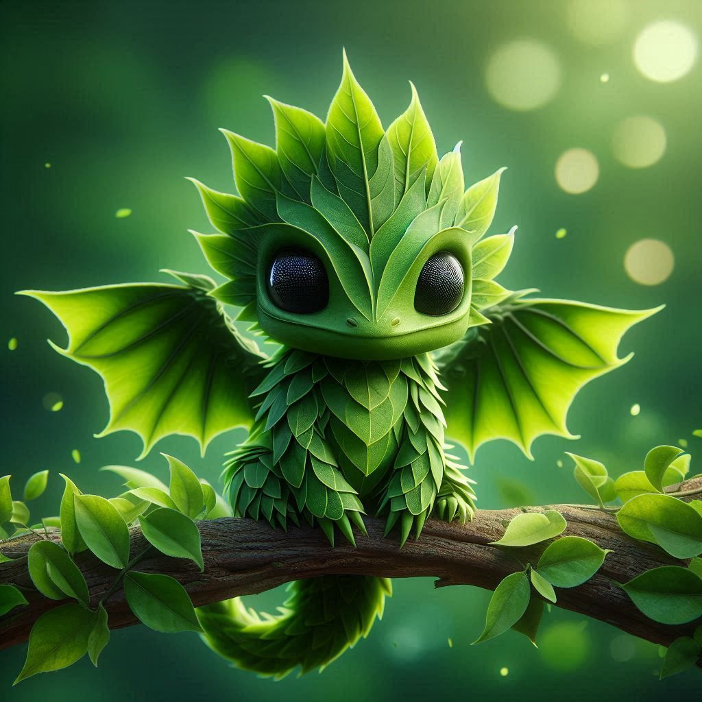 Leaf Dragon - AI Generated Artwork - NightCafe Creator