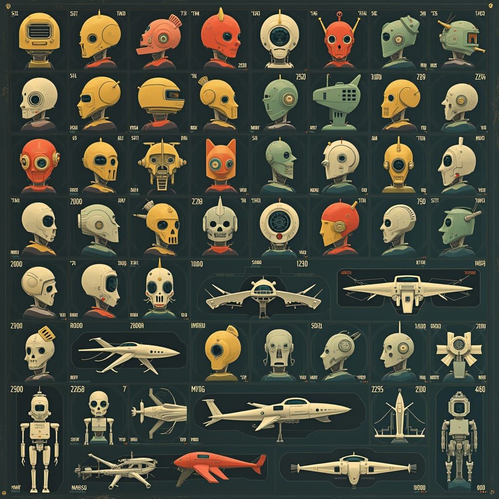 retro robot chart - retro robot chart