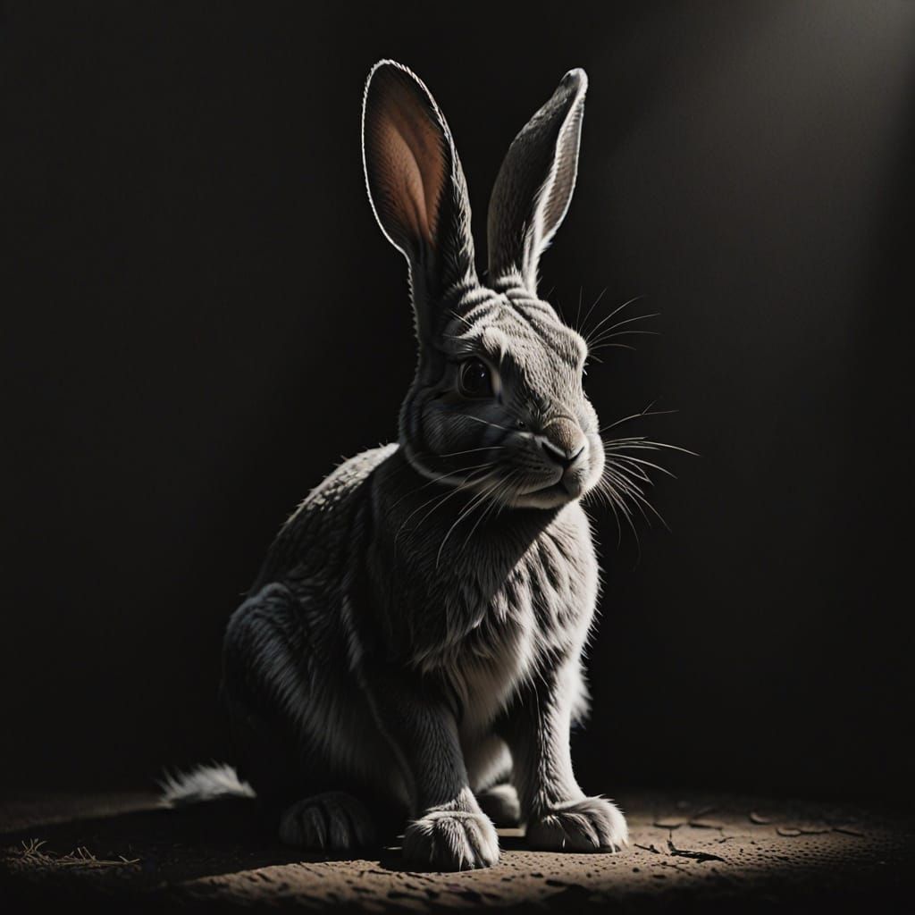 Shadowy rabbit - A Dark and Mysterious Rabbit