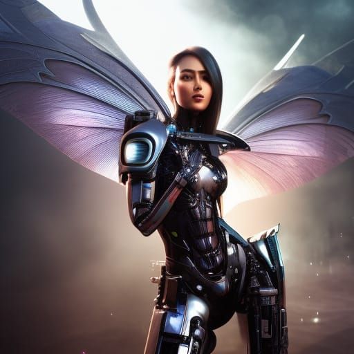 cyborg fairy - AI Generated Artwork - NightCafe Creator