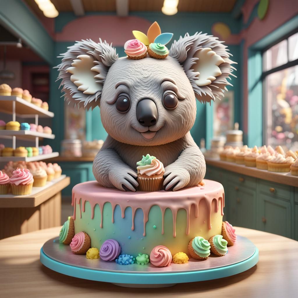 Koala Cake - AI Generated Artwork - NightCafe Creator