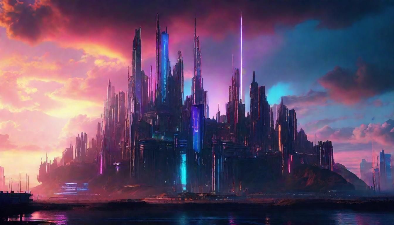 Fantasy Cyber Castle - AI Generated Artwork - NightCafe Creator