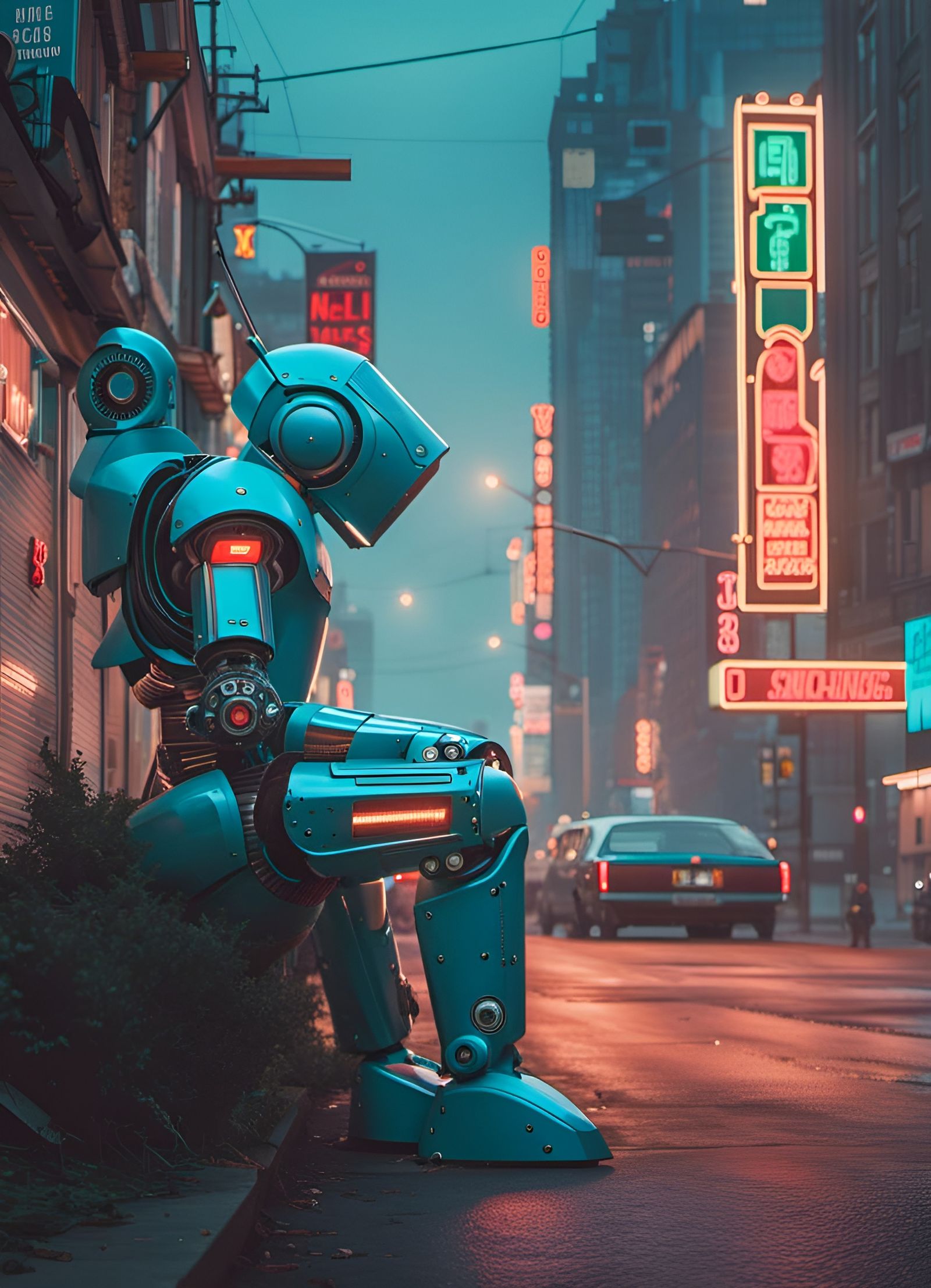 Lonely Bot - AI Generated Artwork - NightCafe Creator