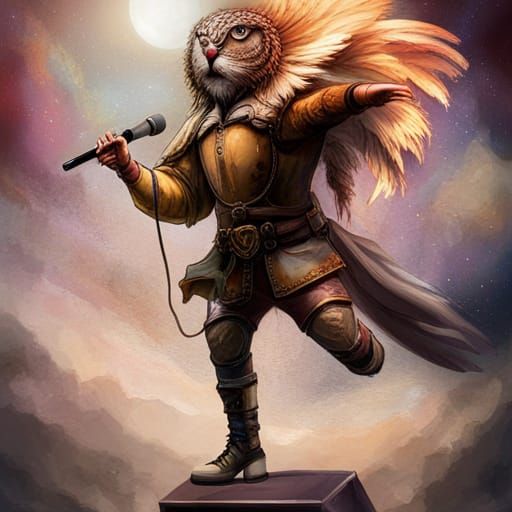 Kitty-owl Rocker - AI Generated Artwork - NightCafe Creator
