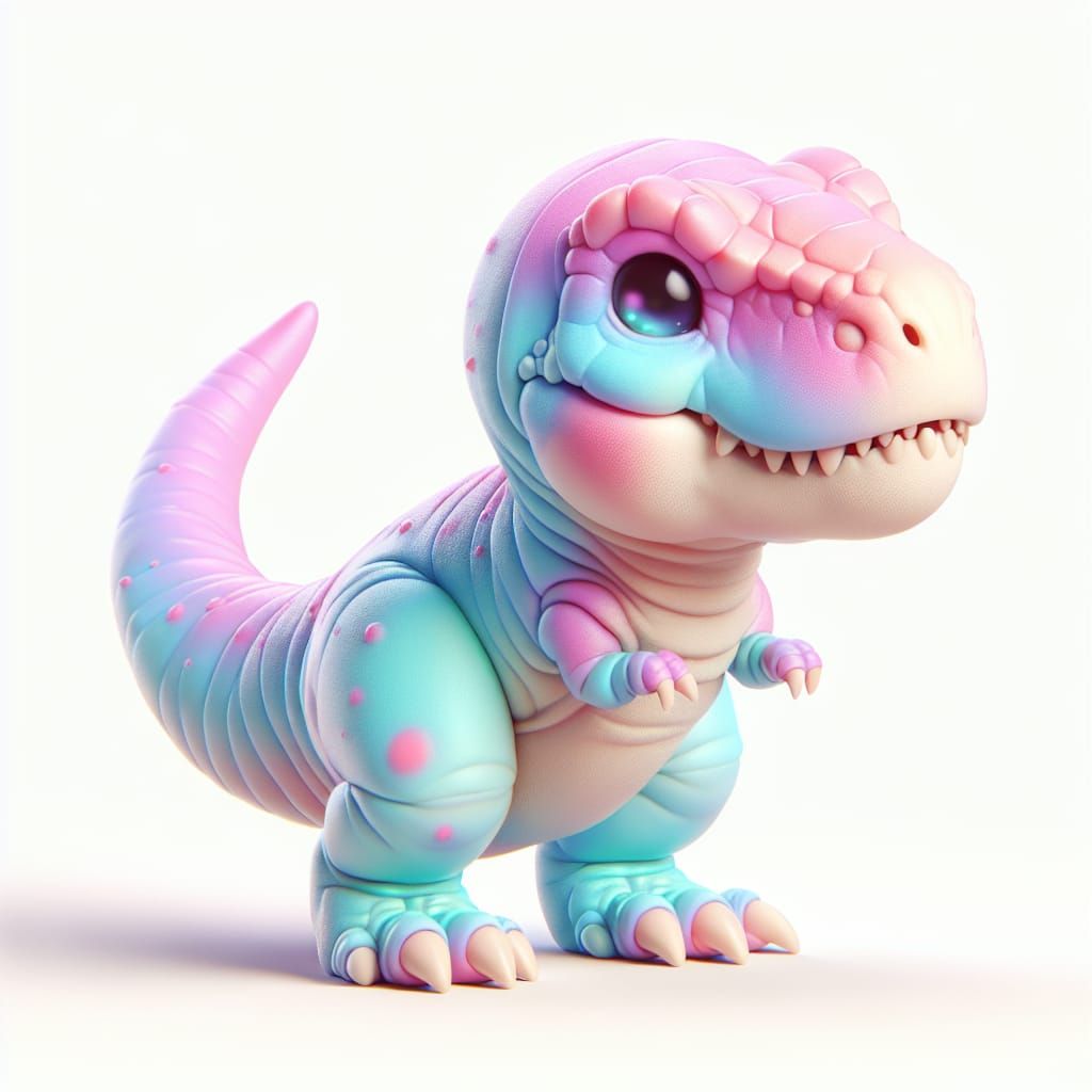 Cute Chibi Prehistoric Pastel T-Rex. - AI Generated Artwork - NightCafe ...
