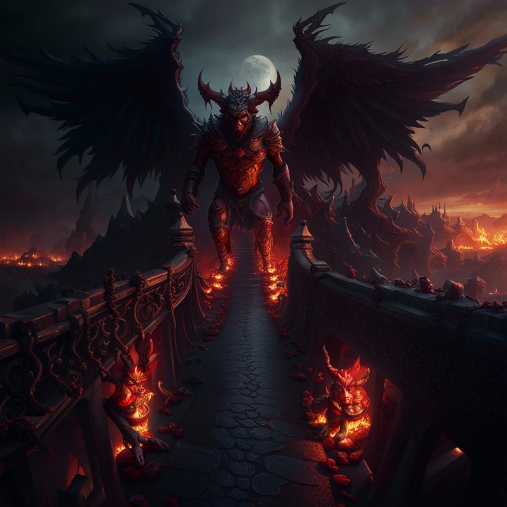 Bridge to hell - AI Generated Artwork - NightCafe Creator