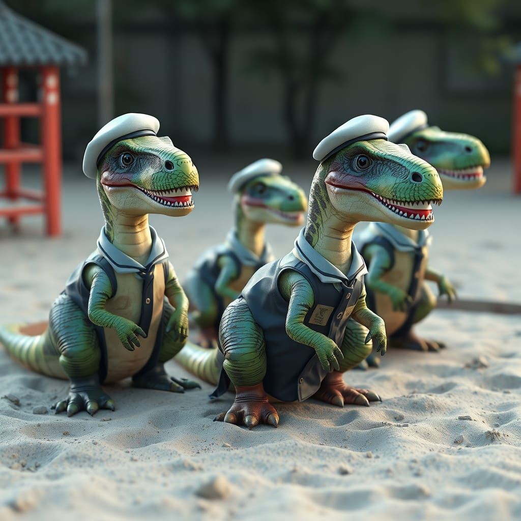 Raptor School - Prehistoric Pupils Attend Steampunk School ...