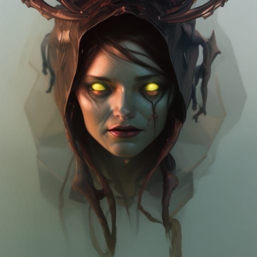 Scary Spider lady - AI Generated Artwork - NightCafe Creator