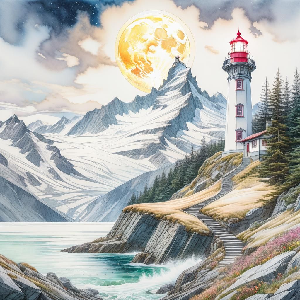 The magic lighthouse - AI Generated Artwork - NightCafe Creator