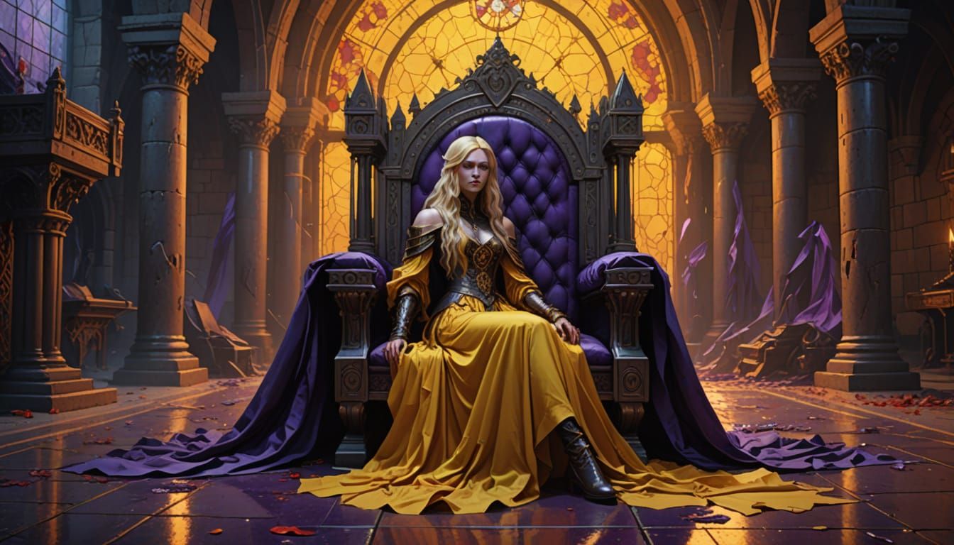 Surreal Dark Fantasy Vampire in Futuristic Medieva... - AI Art