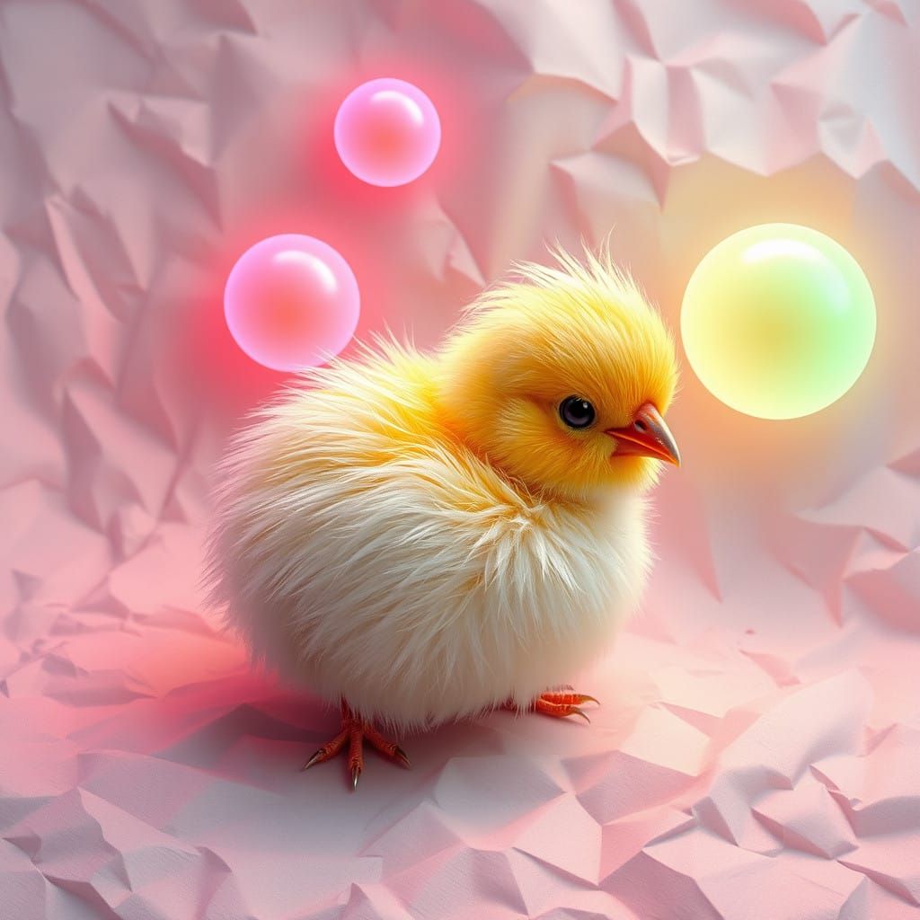 Whimsical Bird in Enchanted Dreamscape, with Iride... - AI Art