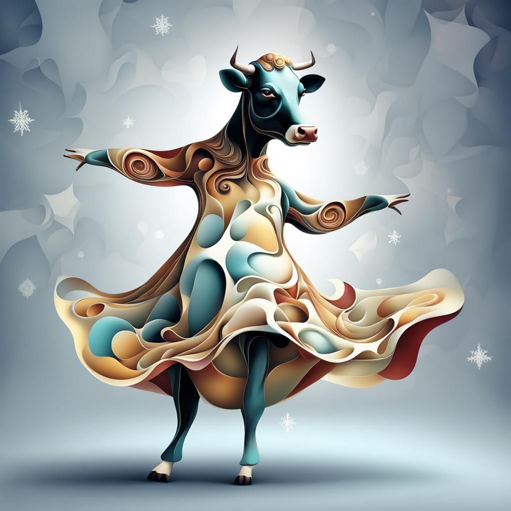Dancing Cow 2 - AI Generated Artwork - NightCafe Creator