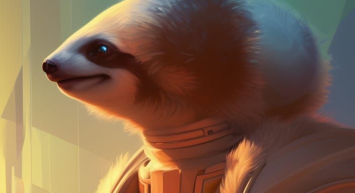 furry sloth futuristic headgear. 8k resolution concept art by Greg ...