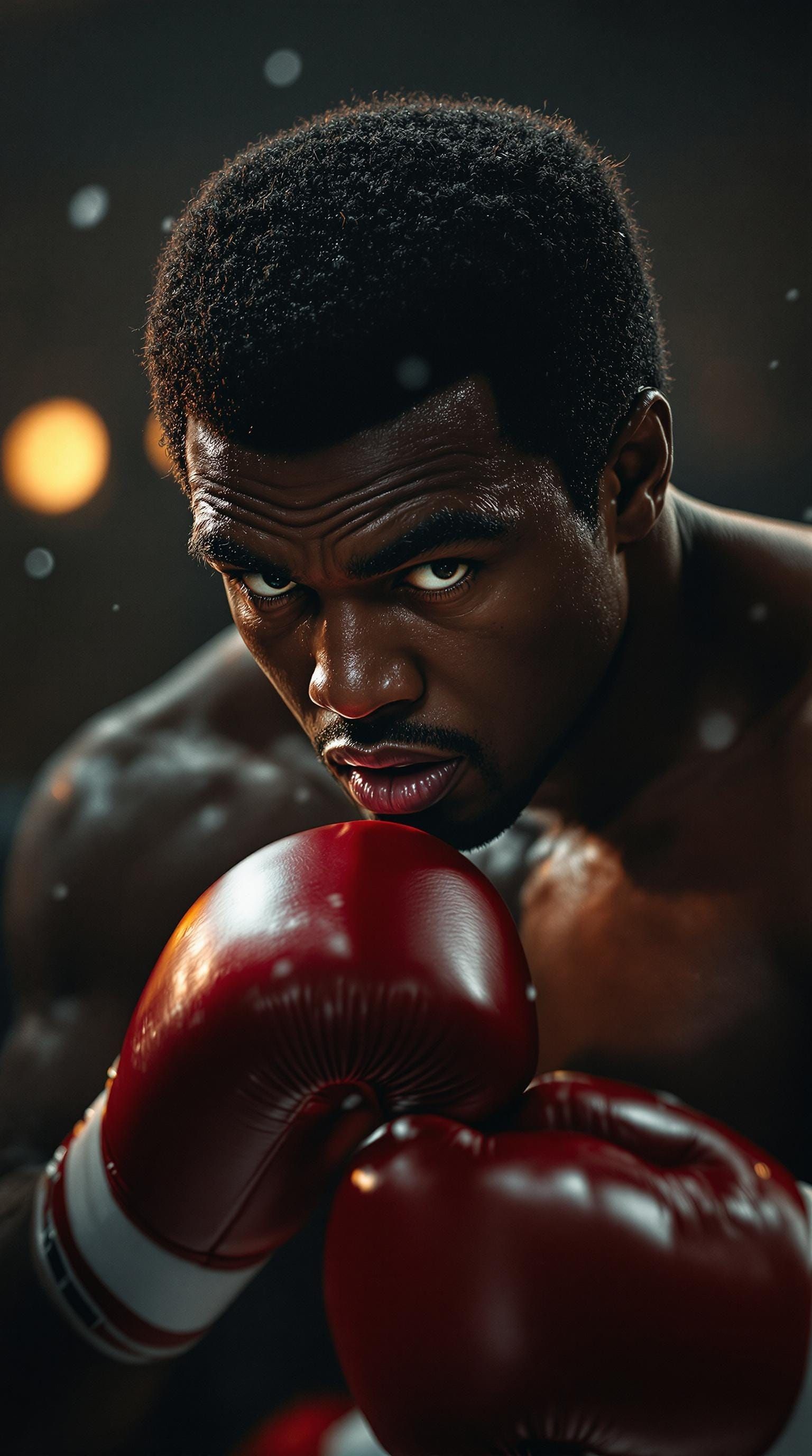 Cassius Clay in Prime Form: A Hyperrealistic Boxin... - AI Art