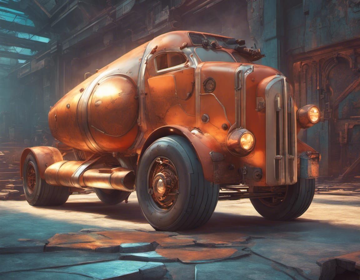 Post-Apocalyptic School Bus - AI Generated Artwork - NightCafe Creator