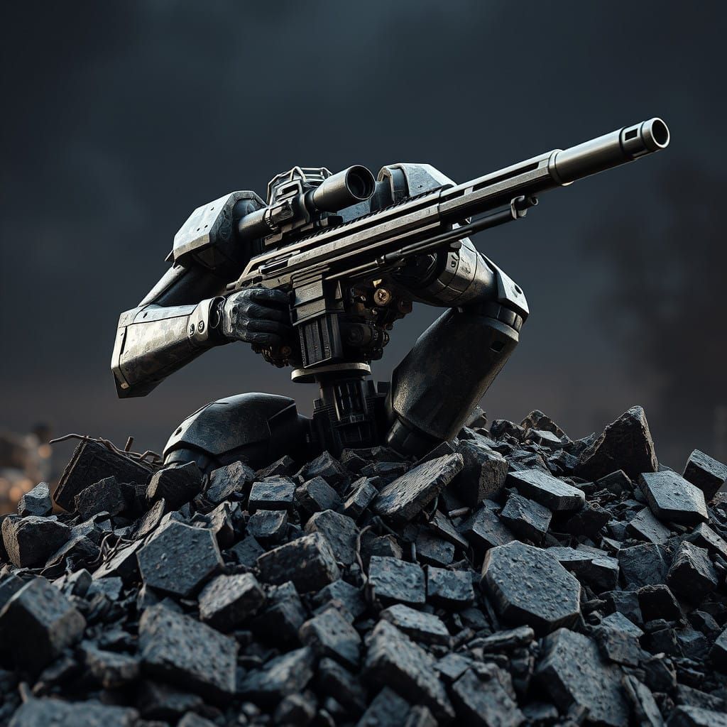 Sniper Mech (Concept 01) - Cyberpunk Sniper Mecha Emerges fr...