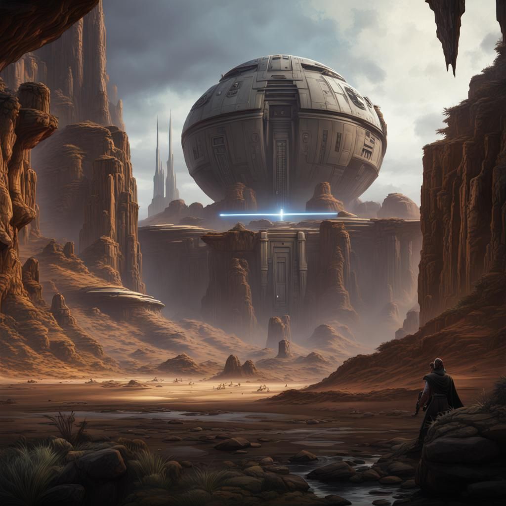 star wars desert structure - AI Generated Artwork - NightCafe Creator