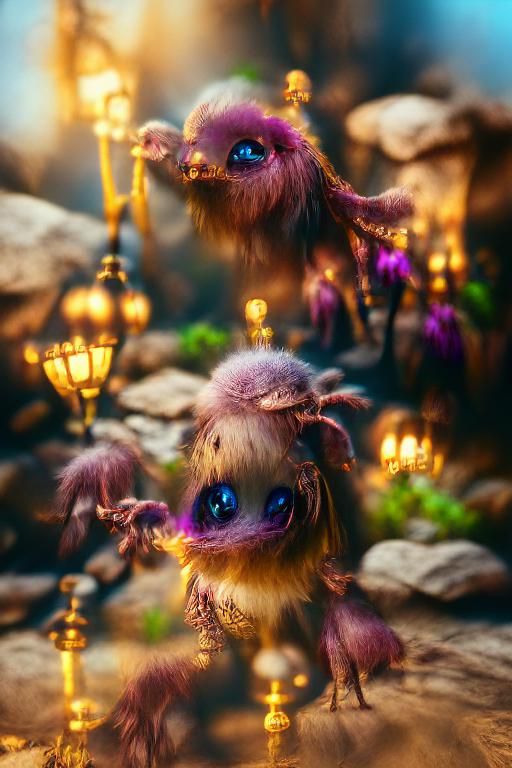 Cute fantasy creature Dark Crystal puppets beautifully lit Albert ...