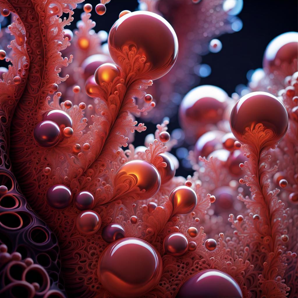 abstract vector fractal, wave function, Zentangle, 3d shading ...